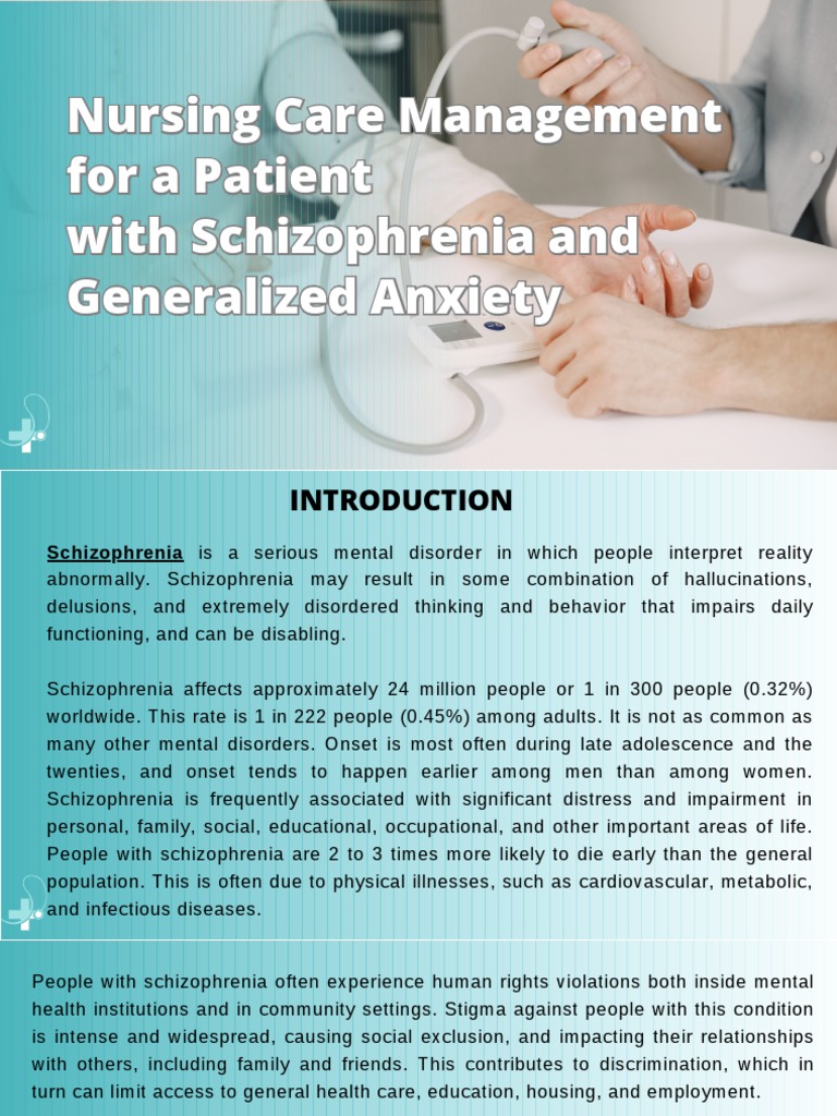 Nursing Care Management For A Patient With Schizophrenia and ...