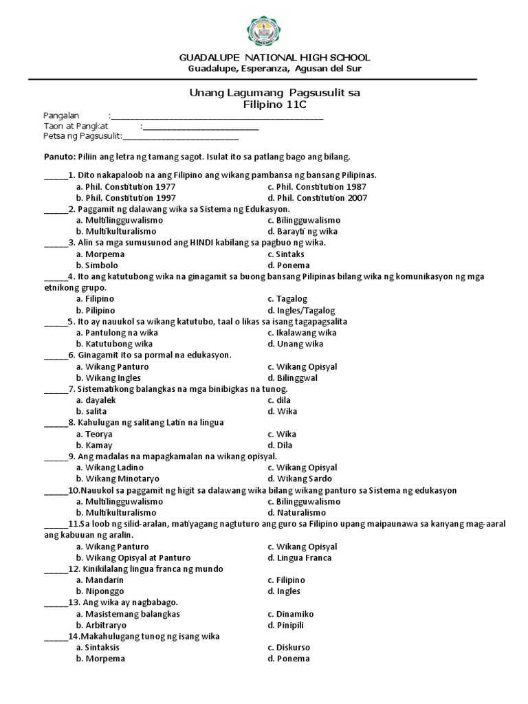 Filipino 11C.1 | PDF