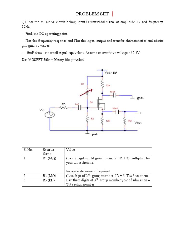 Prob Sets | PDF | Amplifier | Electrical Impedance