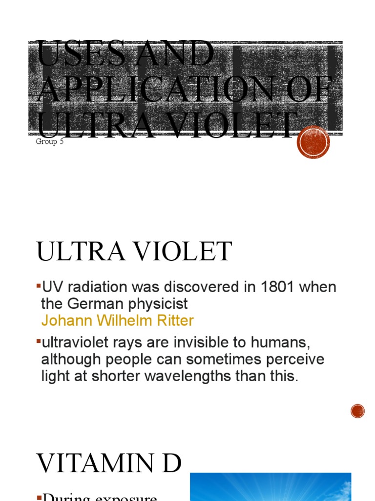 Uses and Applications of UV Rays | PDF