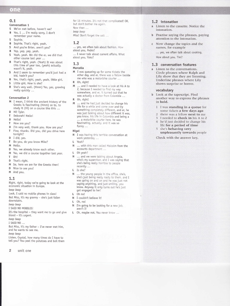 Natural English Intermediate - Listening Booklet PDF | PDF | Linguistics