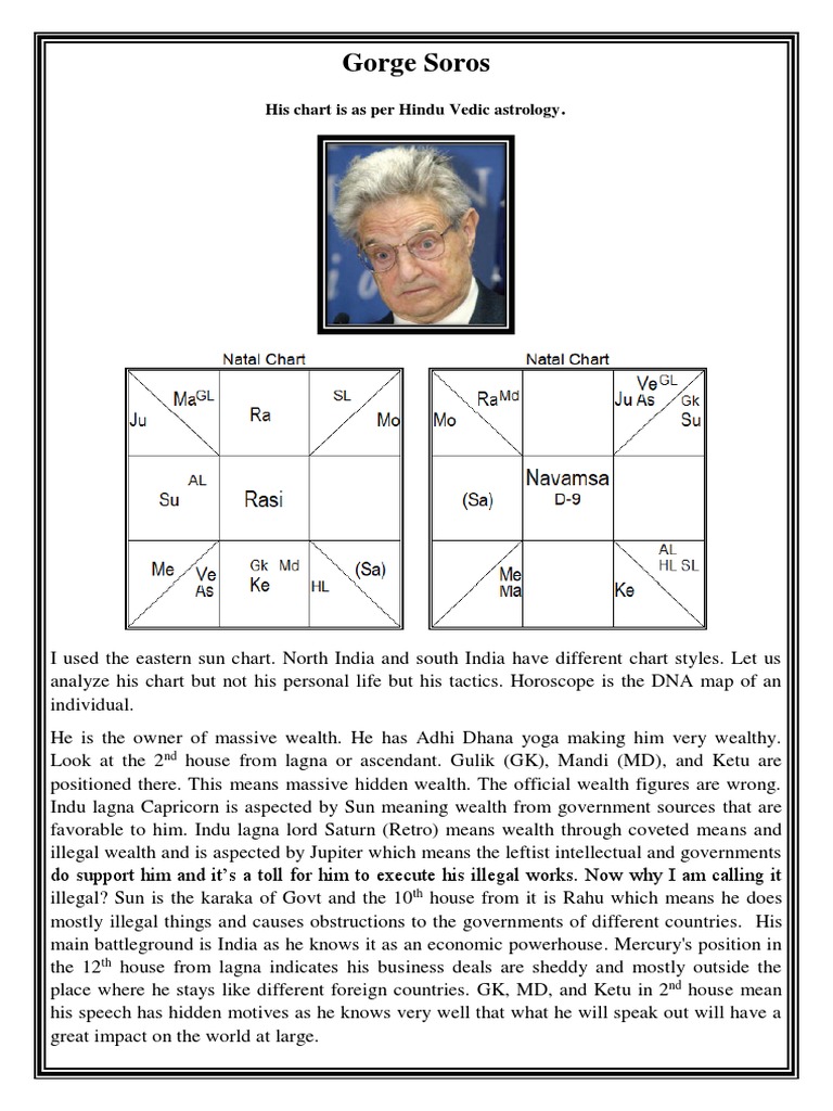 George Soros: Vedic Astrology Insights | PDF