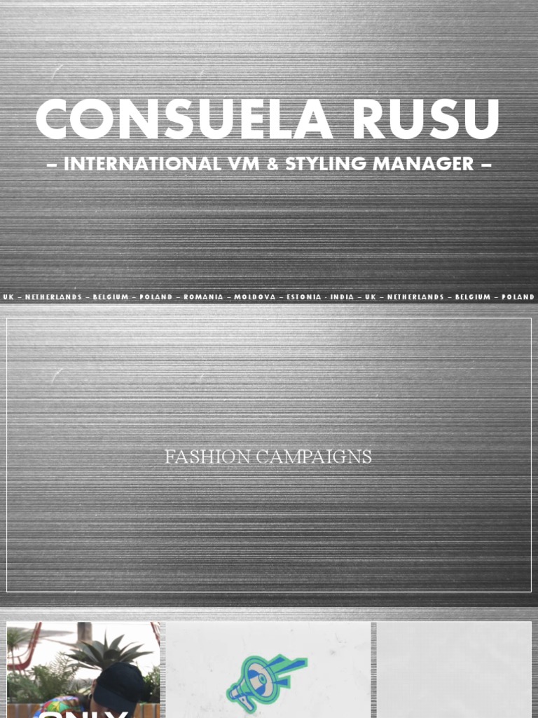 Consuela Rusu - Professional Portfolio - PPSX | PDF