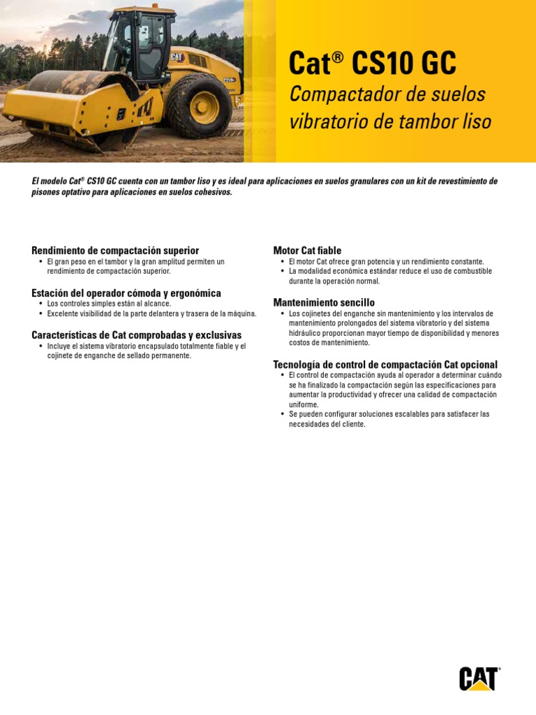 Compactador de Suelos CS10 GC | PDF | Rodamiento (Mecánico)