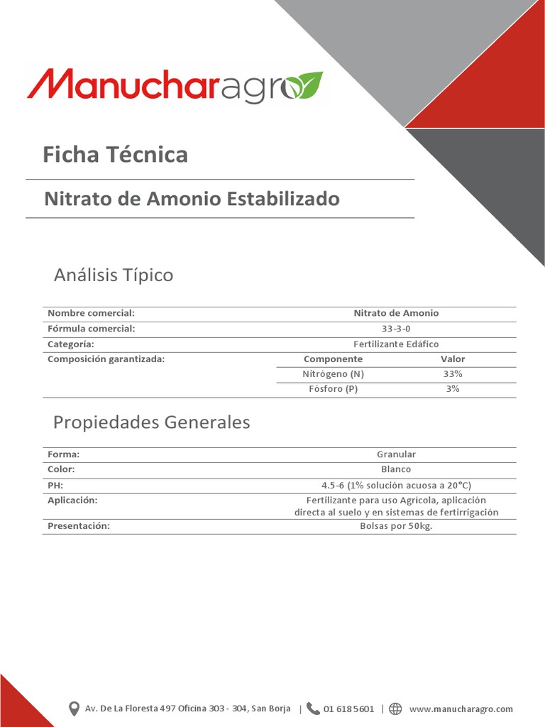 Nitrato de Amonio | PDF