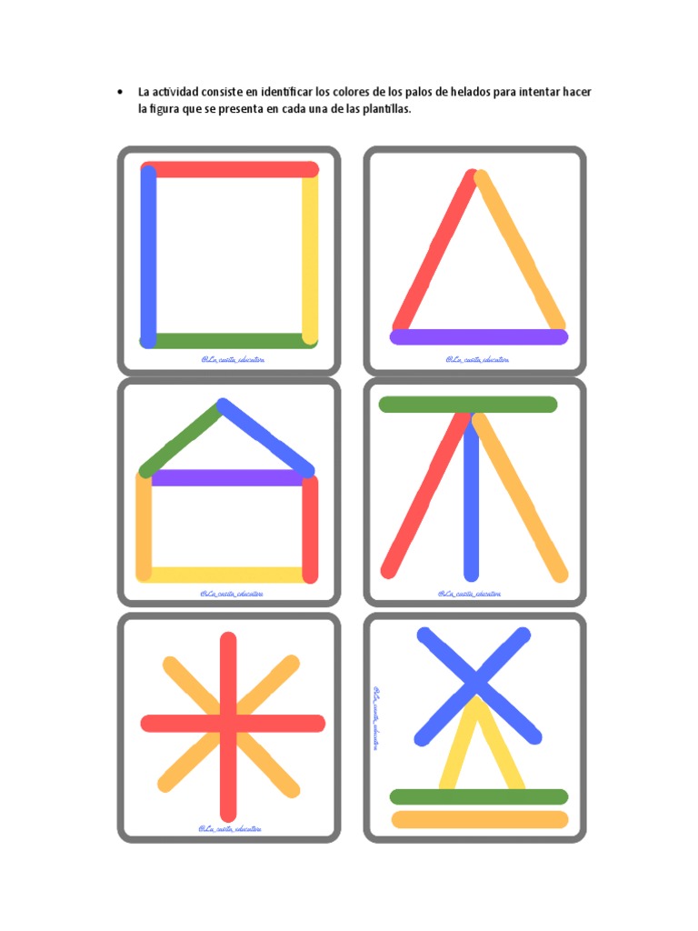Actividades Con Palitos de Colores | PDF
