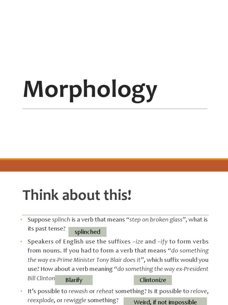 1.1 - Morphology PDF | PDF | Word | Morphology (Linguistics)