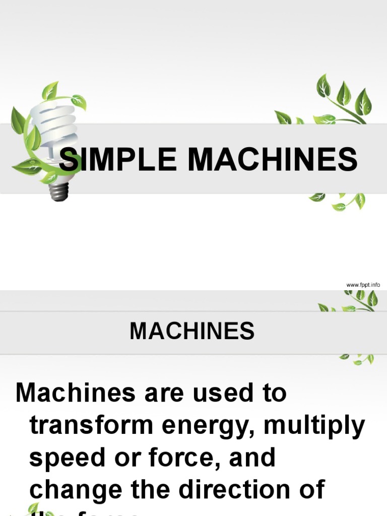 Science 6 PPT q3 w6 - Simple Machines | PDF | Machines | Lever