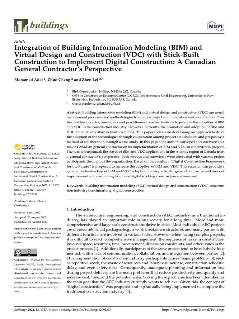 Bim Research Paper | PDF | Building Information Modeling