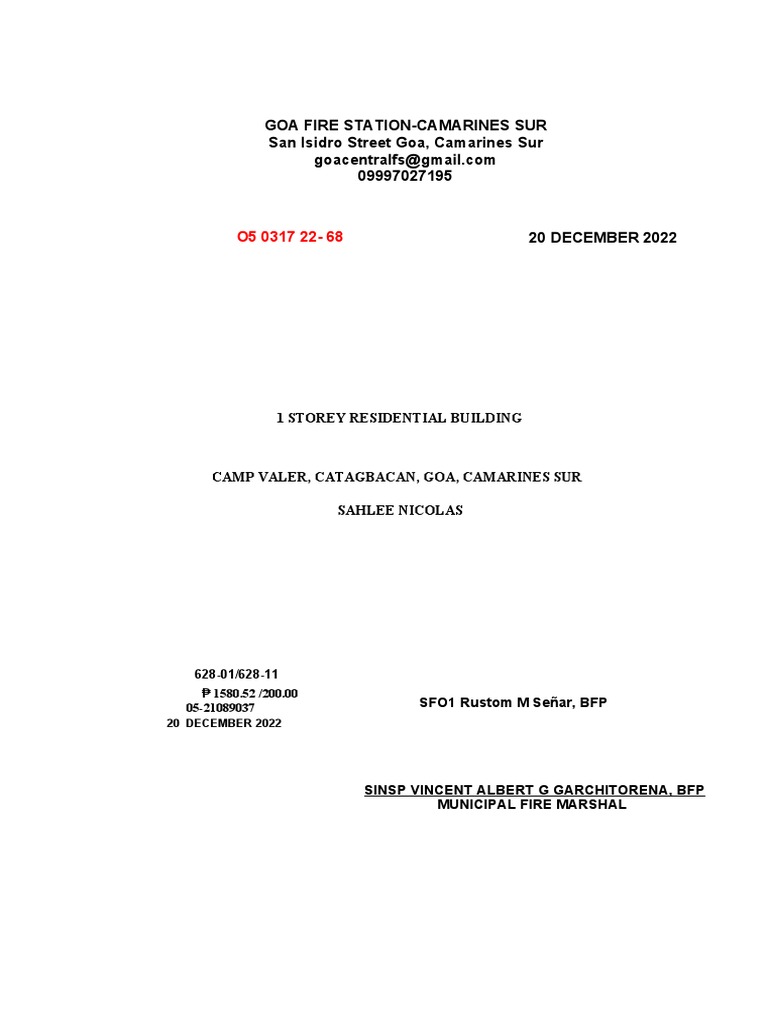 Fsec Form | PDF | Fire Safety | Government