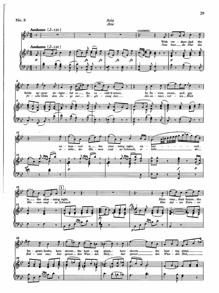 Haydn, Joseph Nun Beut Die Flur (La Creación-Novello) | PDF