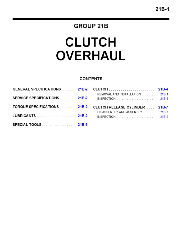 Clutch Overhaul | PDF | Clutch | Piston