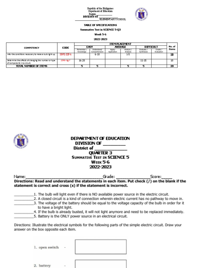 ST3 Science-5 Q3 | PDF | Electrical Network | Electric Power