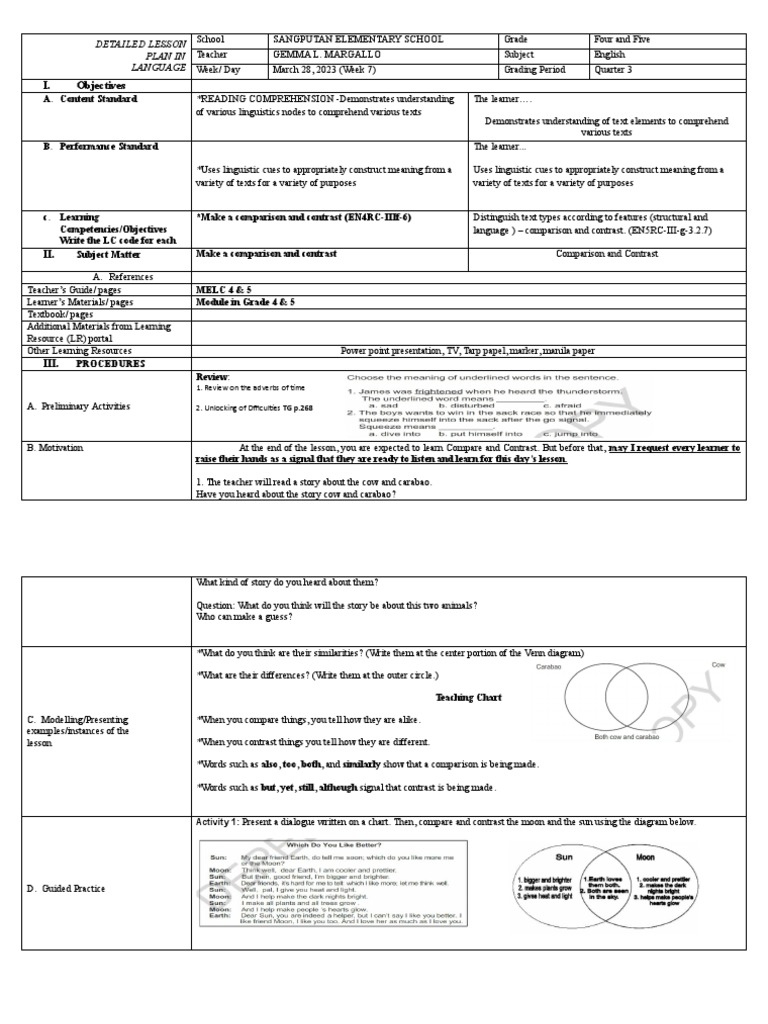 Compare and Contrast | PDF | Learning | Cognition