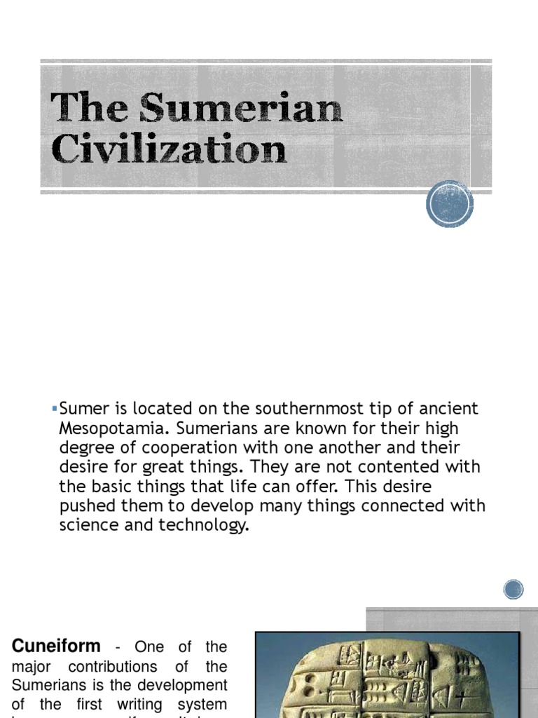 The Sumerian Civilization PDF | PDF | Heliocentrism | Id