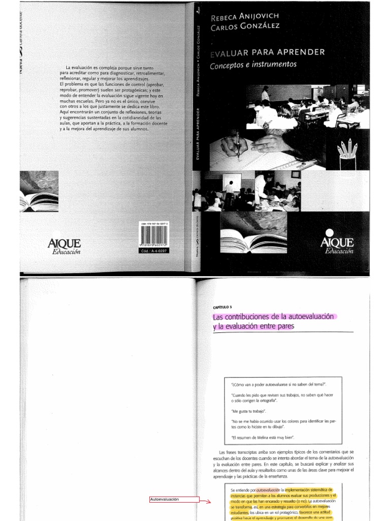 Anijovich - Evaluar - para - Aprender - Cap 3 PDF | PDF