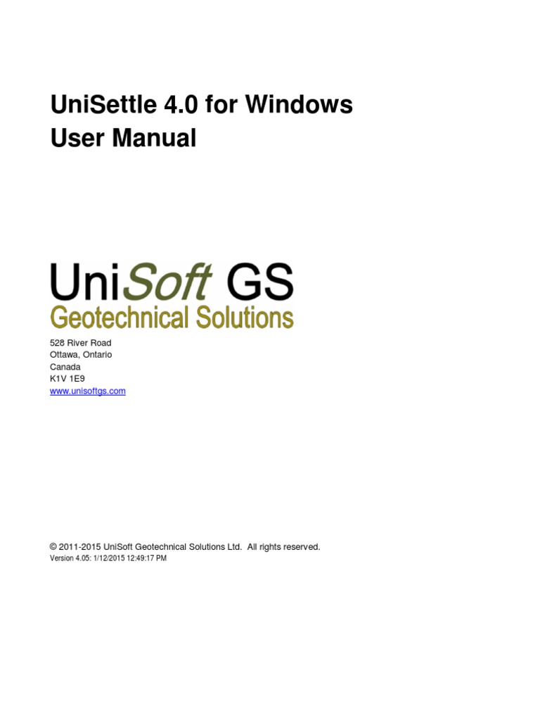 UniSettle4 User Manual | PDF | Microsoft Windows | Computer File