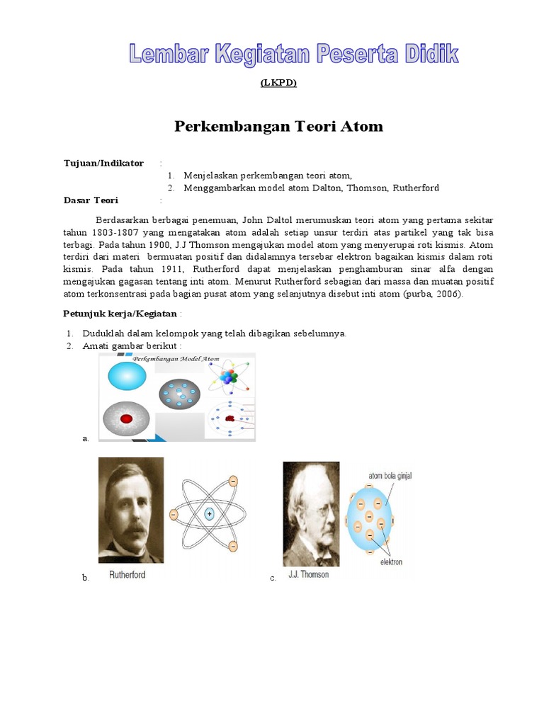Perkembangan Teori Atom | PDF