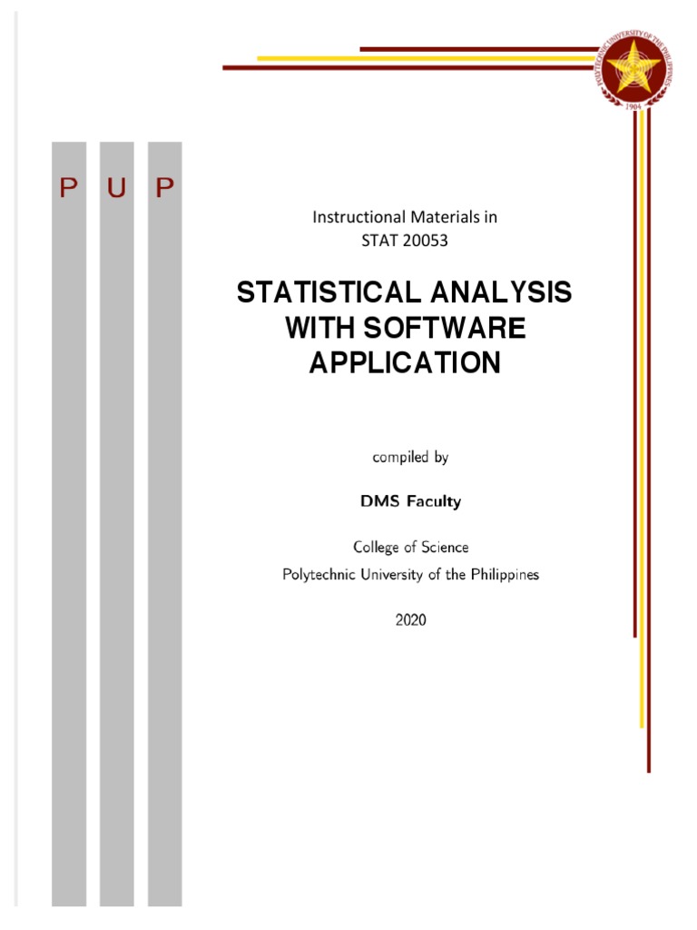 Stat 20053 Statistical Analysis With Software Application PDF ...