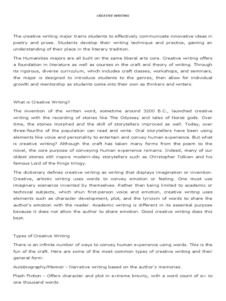 CREATIVE | PDF | Narration | Narrative