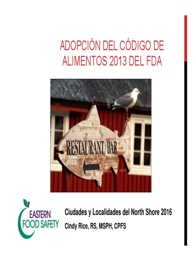 Código de Alimentos FDA 2013: Cambios Clave | PDF | Alimentos | Carne