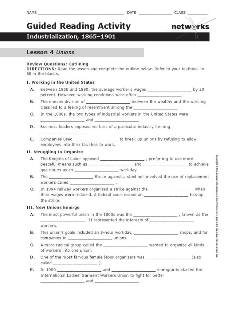 Morgan Autry - CH 3 Leeson 4 Guided Reading | PDF | Strike Action ...