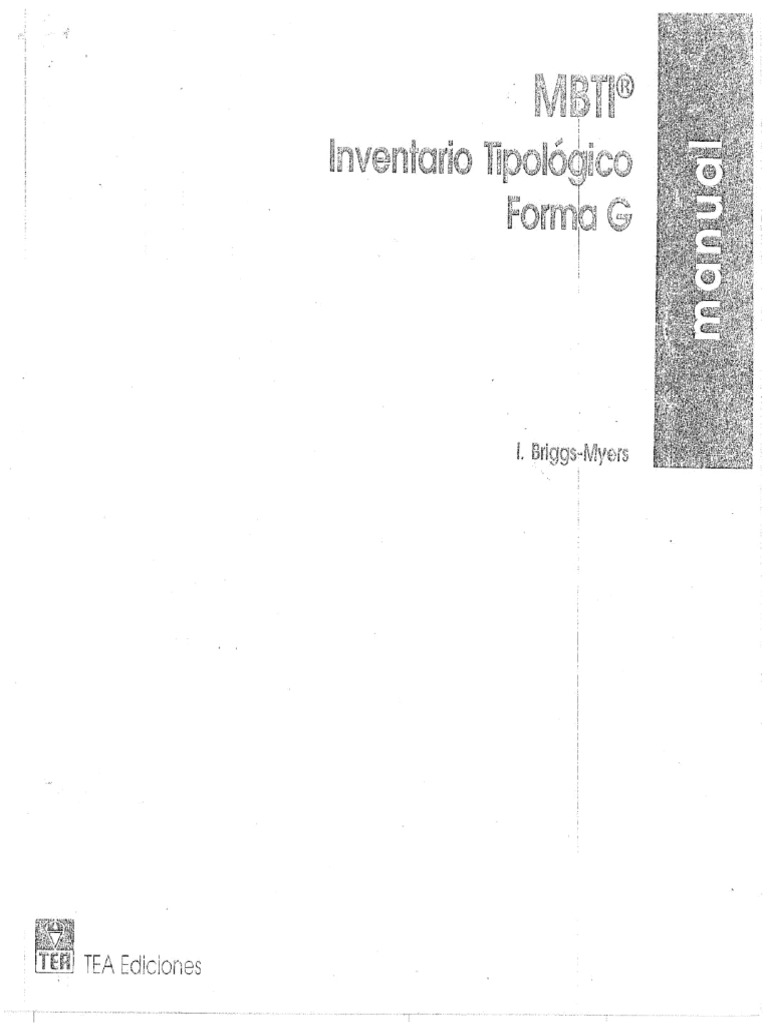 Manual MBTI - Archivo Wofd | PDF