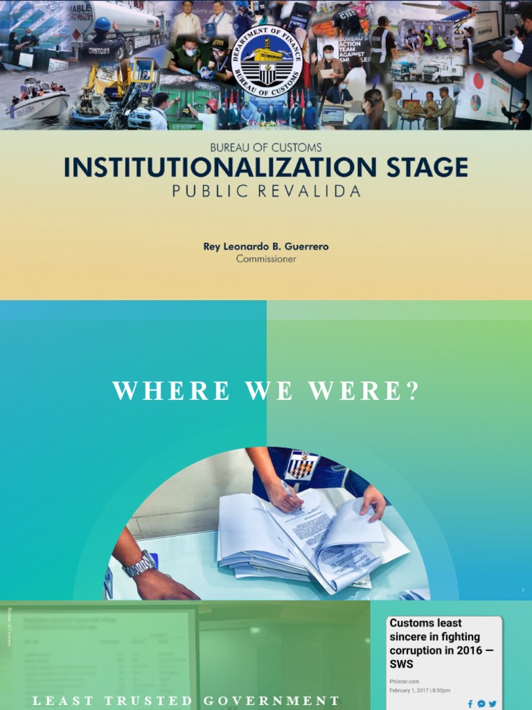 Institutionalization Stage Revalida | PDF | Customs | Petroleum