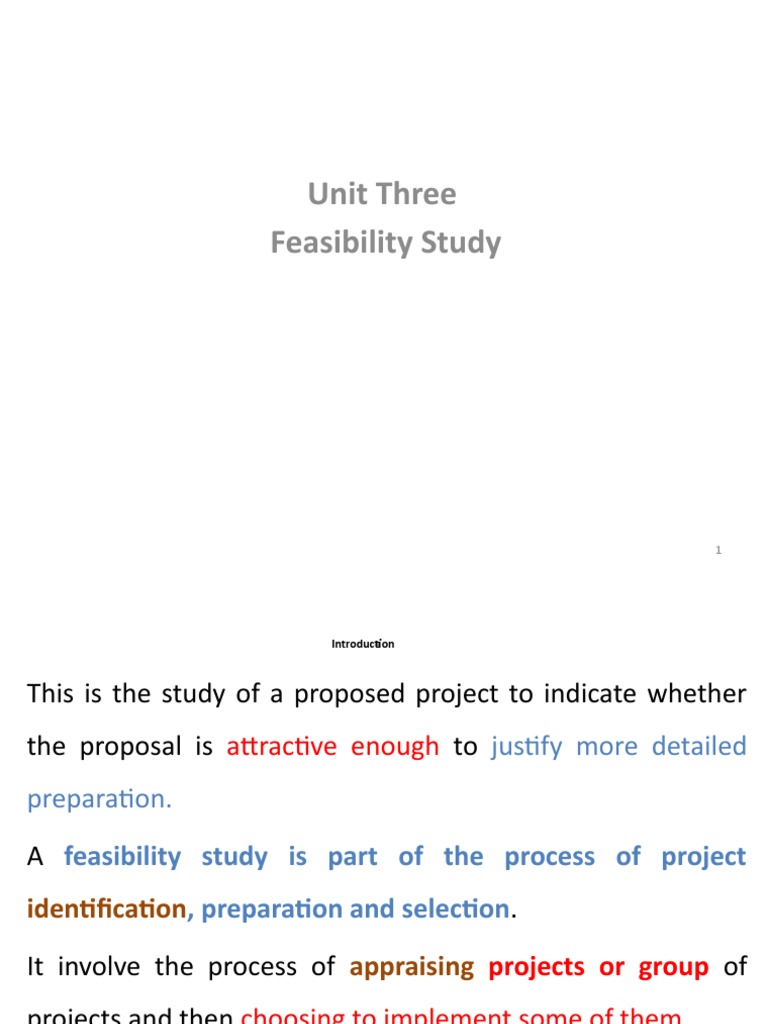 Project - PPT 3 Feasibility | PDF | Capital Budgeting | Feasibility Study
