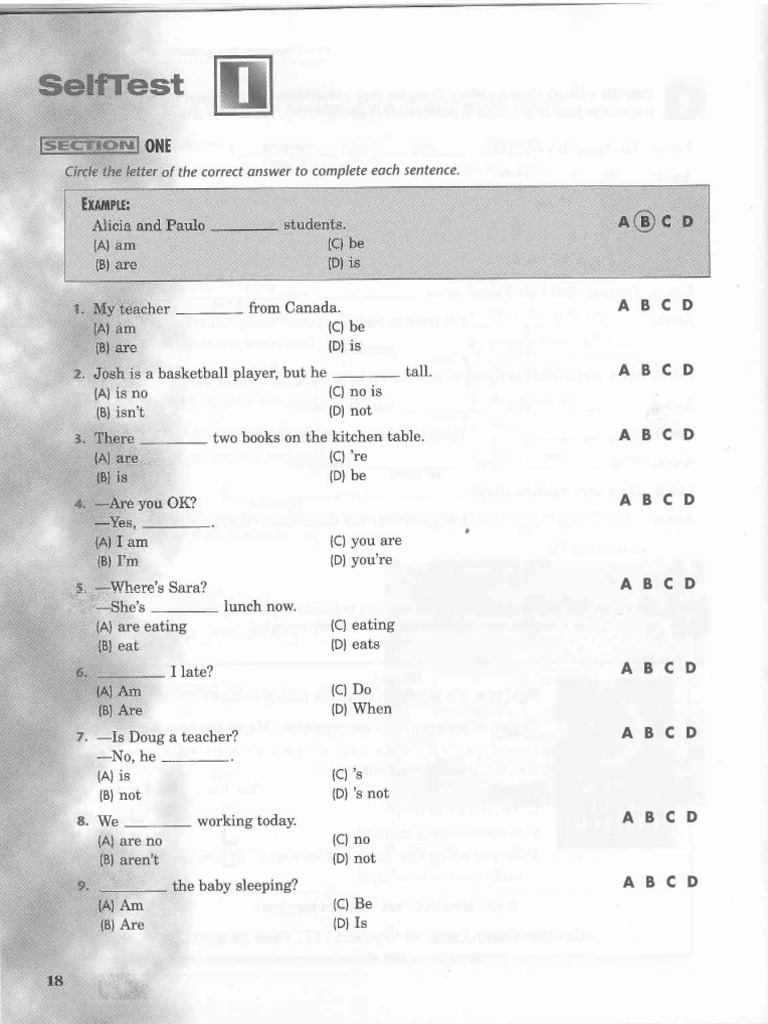 Grammar Express Basic Self Test1234 PDF | PDF
