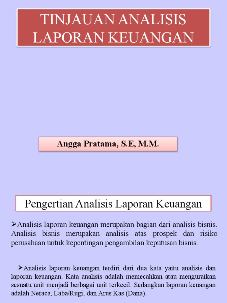 Tinjauan Analisis Laporan Keuangan - Alk | PDF | Karier & Perkembangan ...