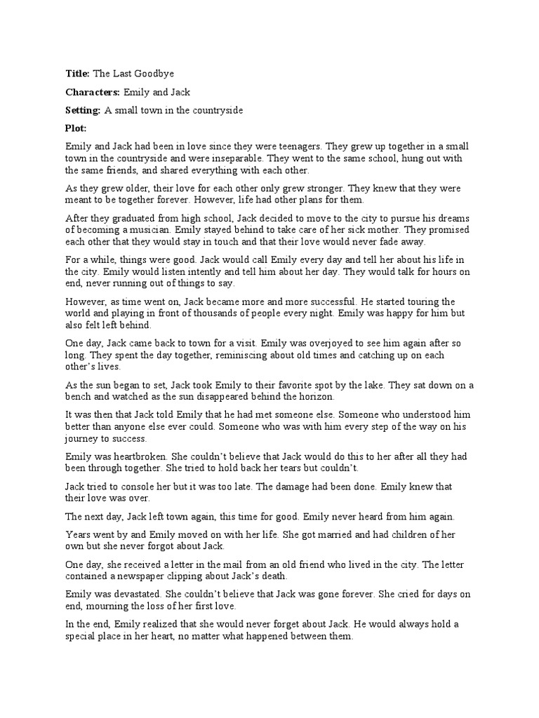 The Last Goodbye | PDF