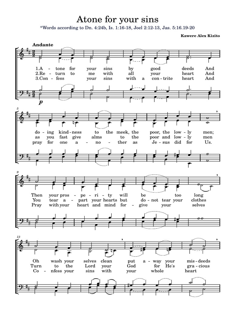 Atone For Your Sins (D) | PDF | Religious Belief And Doctrine | Theology