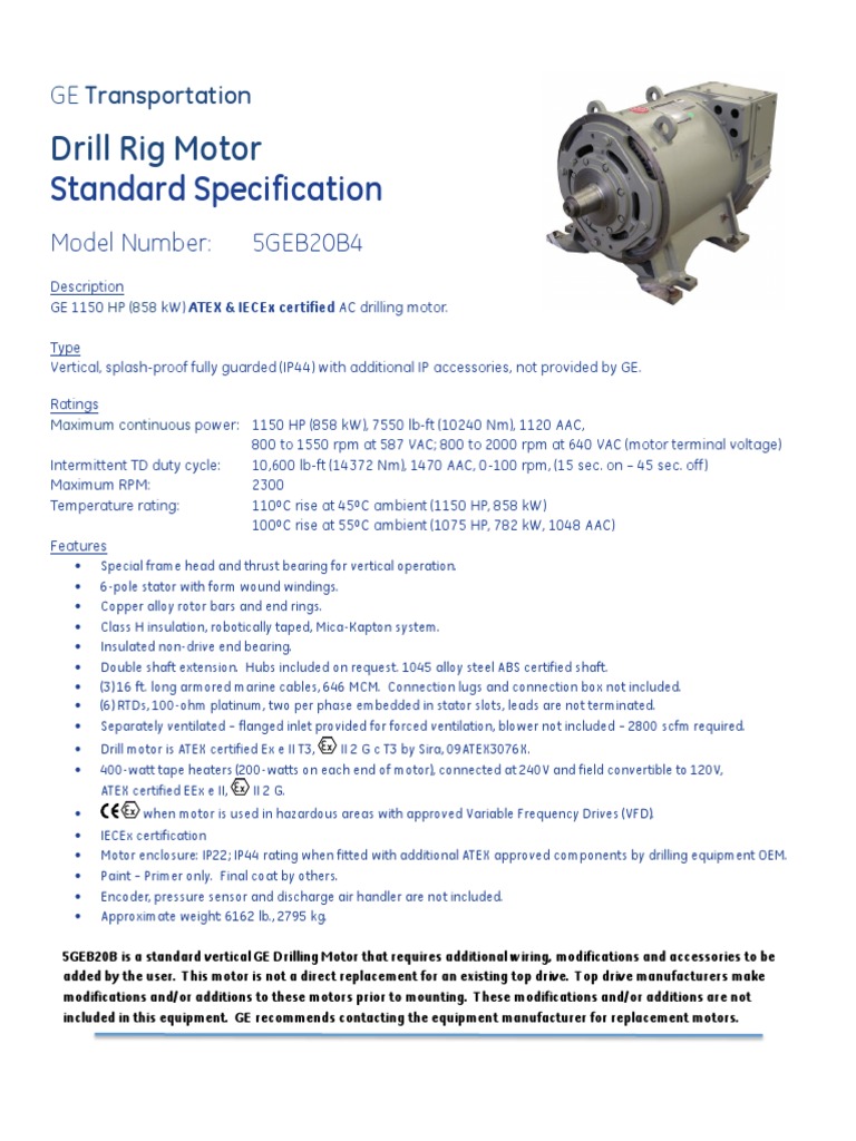 5GEB20B4 | PDF | Electric Motor | Alternating Current