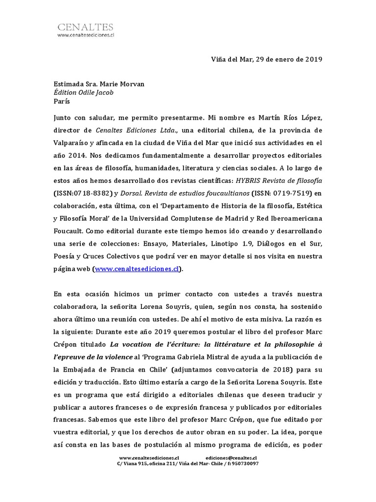 Carta Editorial Francesa | PDF