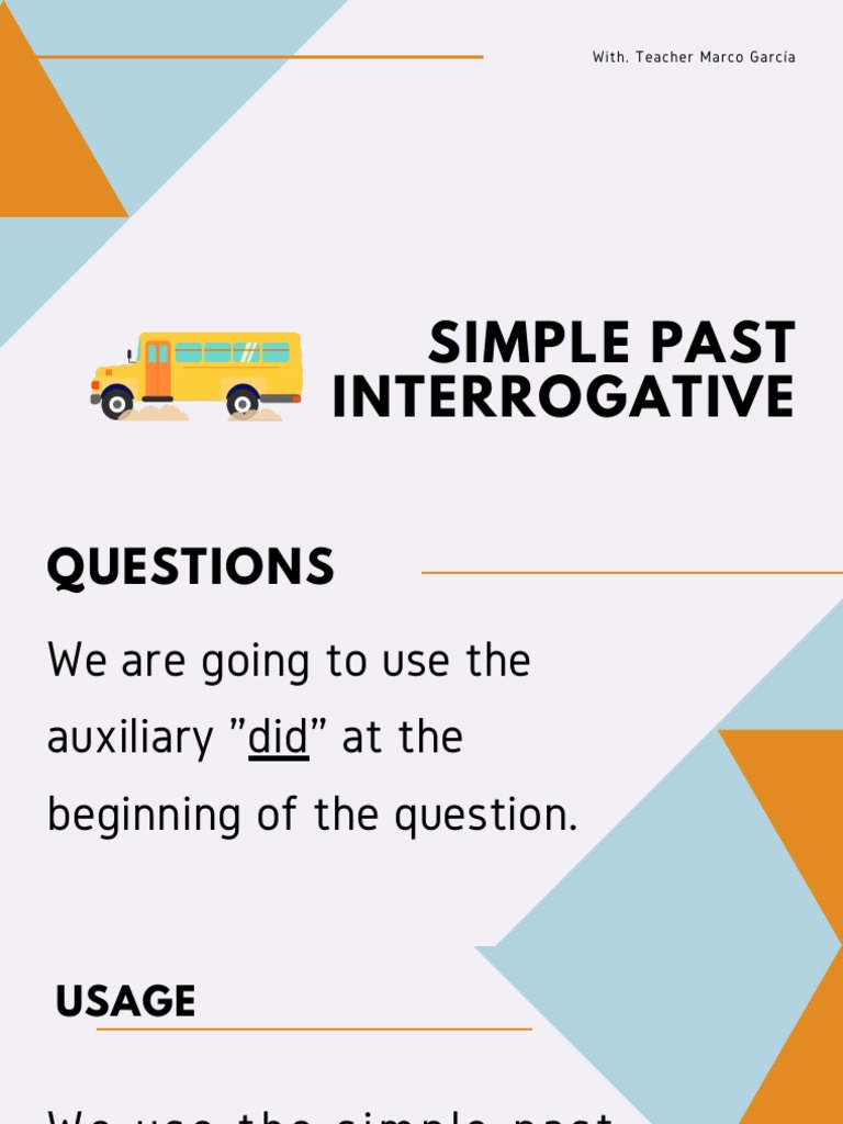 Simple (Past Interrogative Form) PDF | PDF