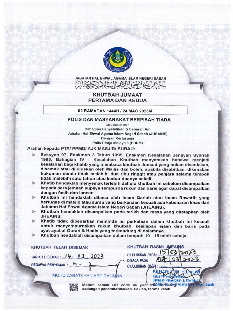 (24032023) Polis Dan Masyarakat Berpisah Tiada | PDF