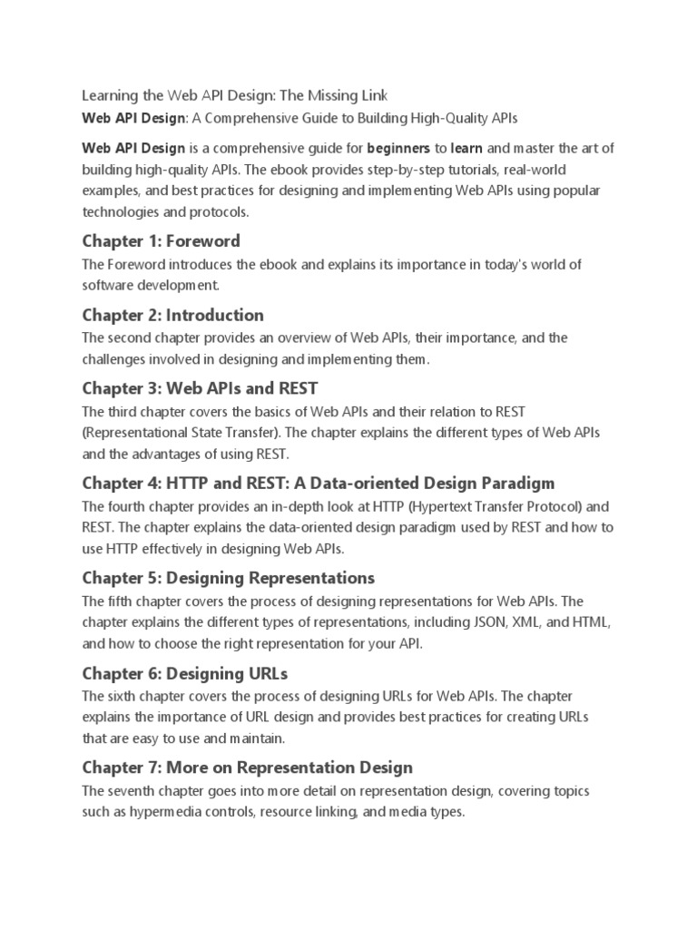 Web Api Design Download Free Pdf Representational State Transfer World Wide Web