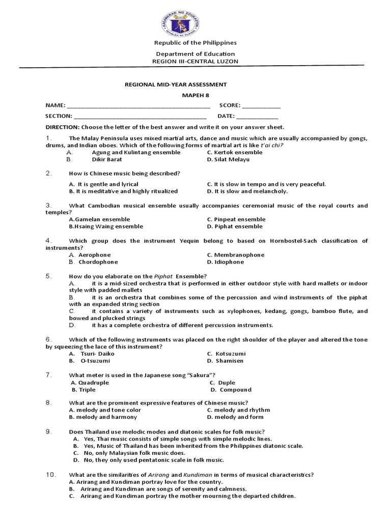 Mapeh Grade 8 Mya | PDF | Physical Fitness | Aerobic Exercise