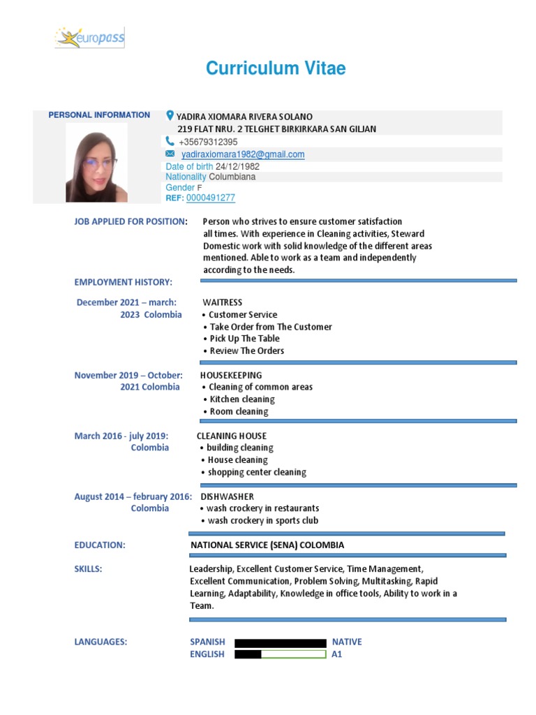 CV Yadira Xiomara Rivera Solano | PDF