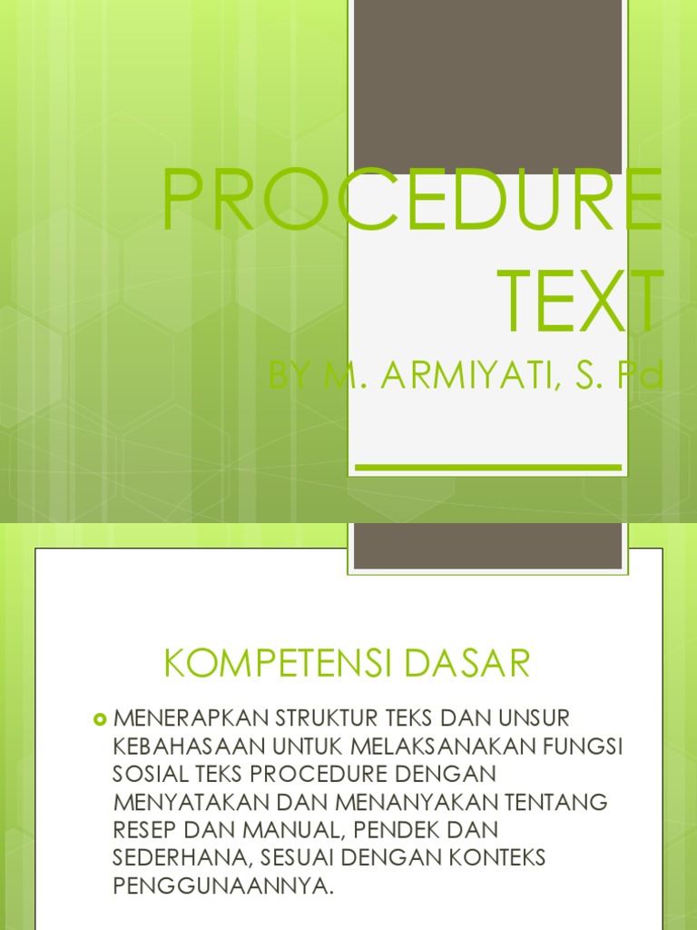 Materi Procedure Text Kelas 9 | PDF | Komputer