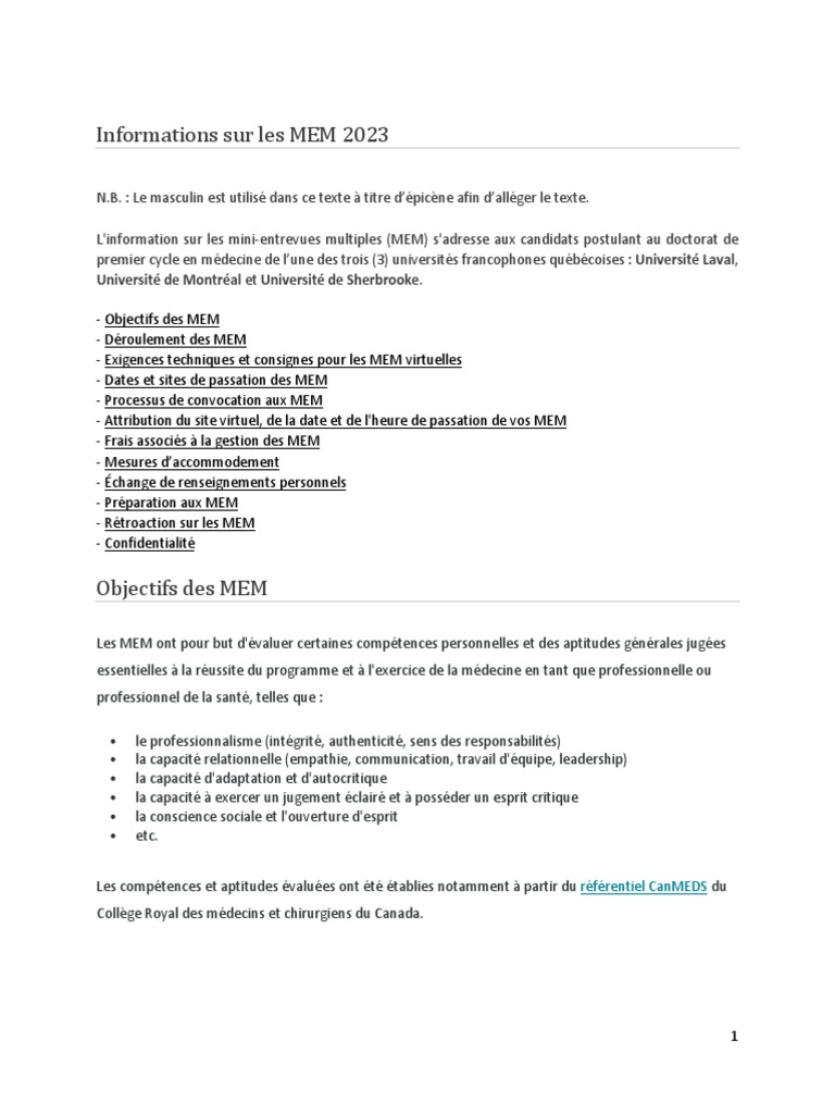 Mem 1 | PDF | Invalidité | Québec