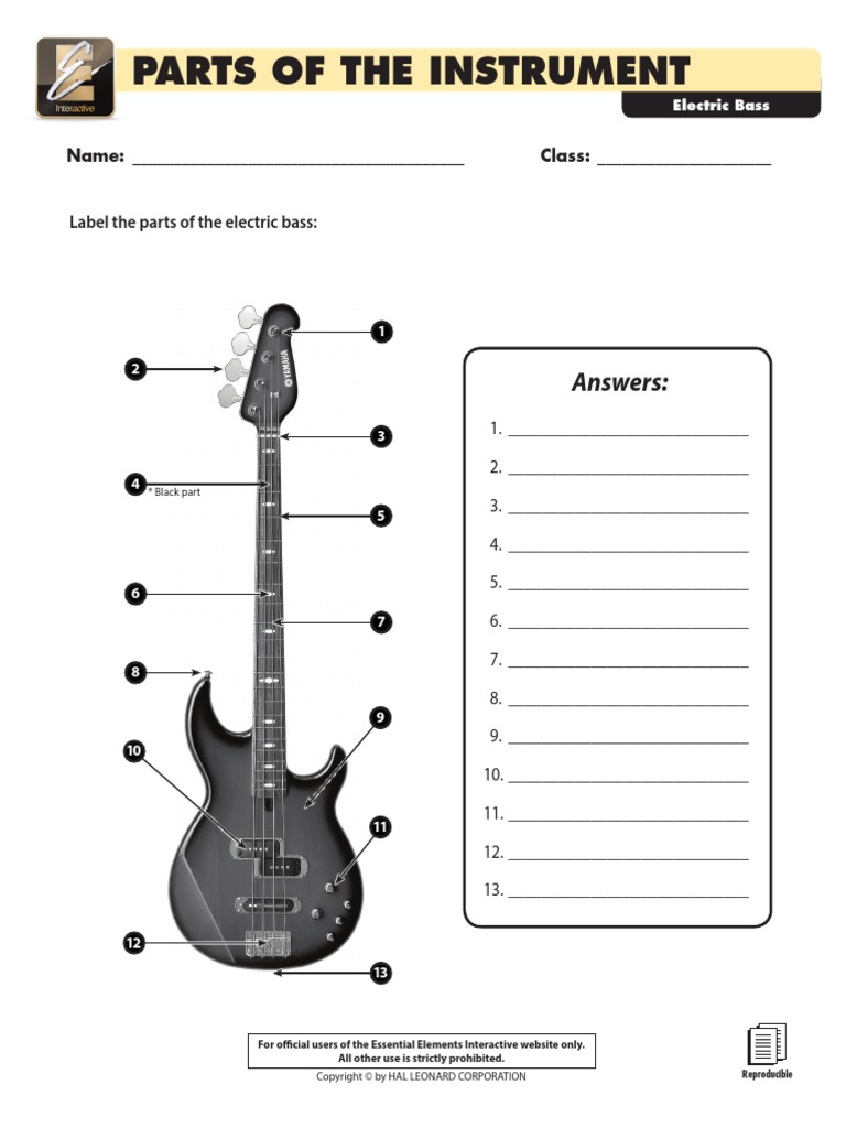 Parts of The Instrument - Elec Bass | PDF