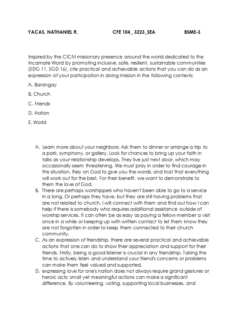 YACAS_Module 2_ Lesson 1_Missionary Response | PDF | Love