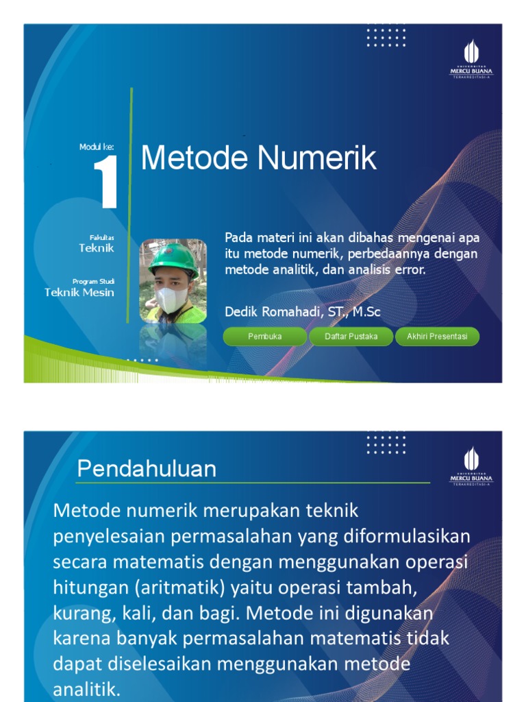 Metode Numerik (TM1) | PDF