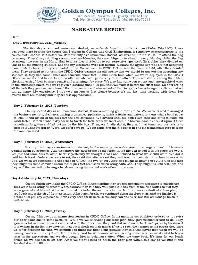 Narrative Final 1 | PDF