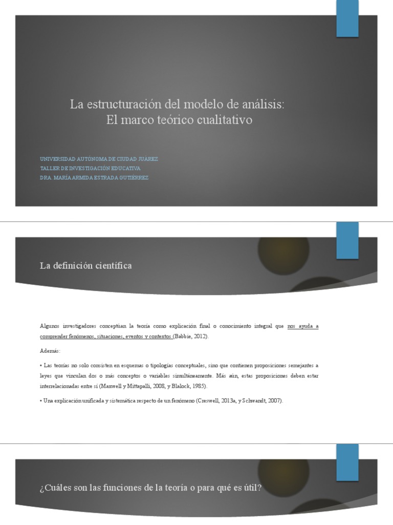 La Estructuración Del Modelo de Análisis | PDF | Teoría | Conocimiento