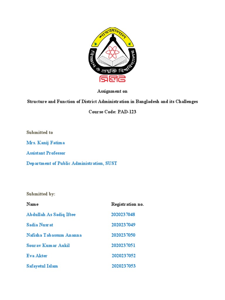 District Administration Structure in Bangladesh | PDF | Accountability ...
