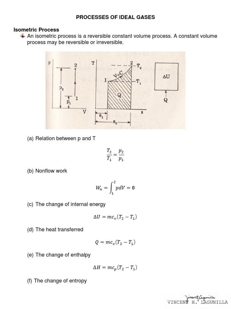 Processes of Ideal Gases | PDF | Heat | Thermodynamic Properties