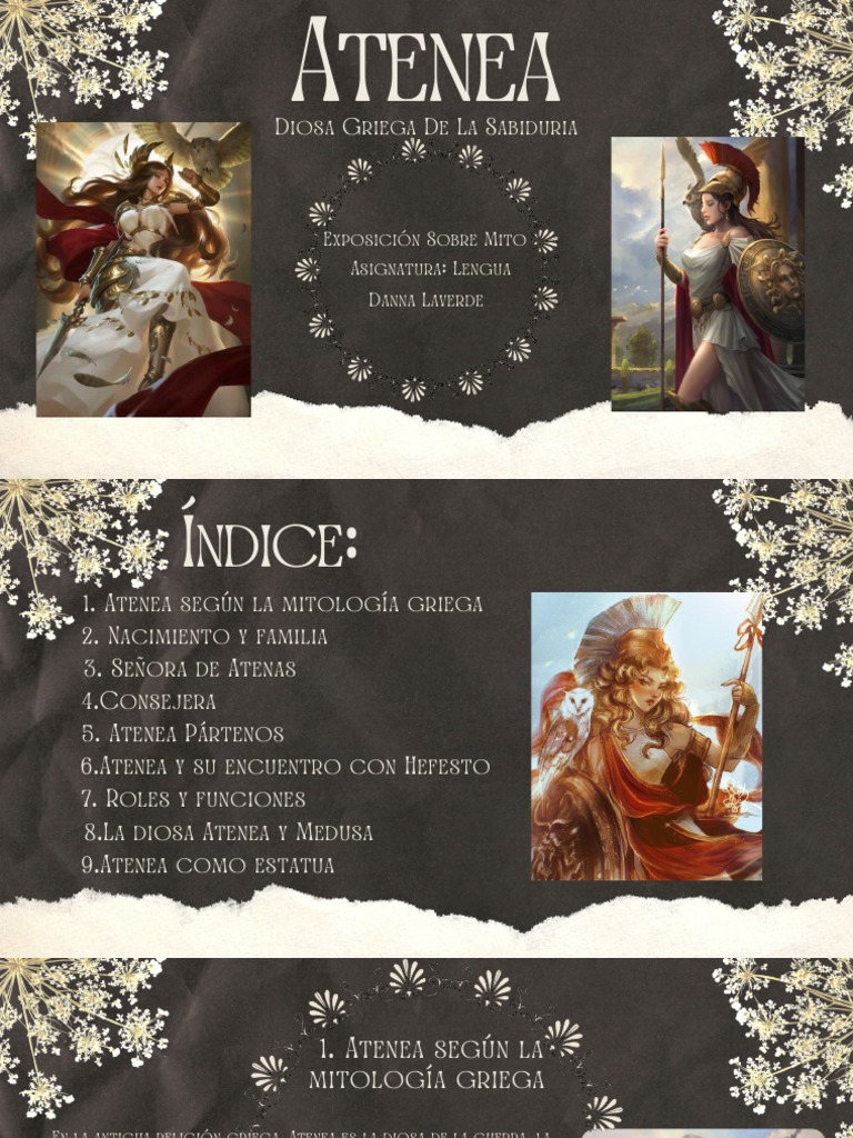 Atenea Diosa Griega Exposicion Bye Danna Laverde | PDF | Atenea ...